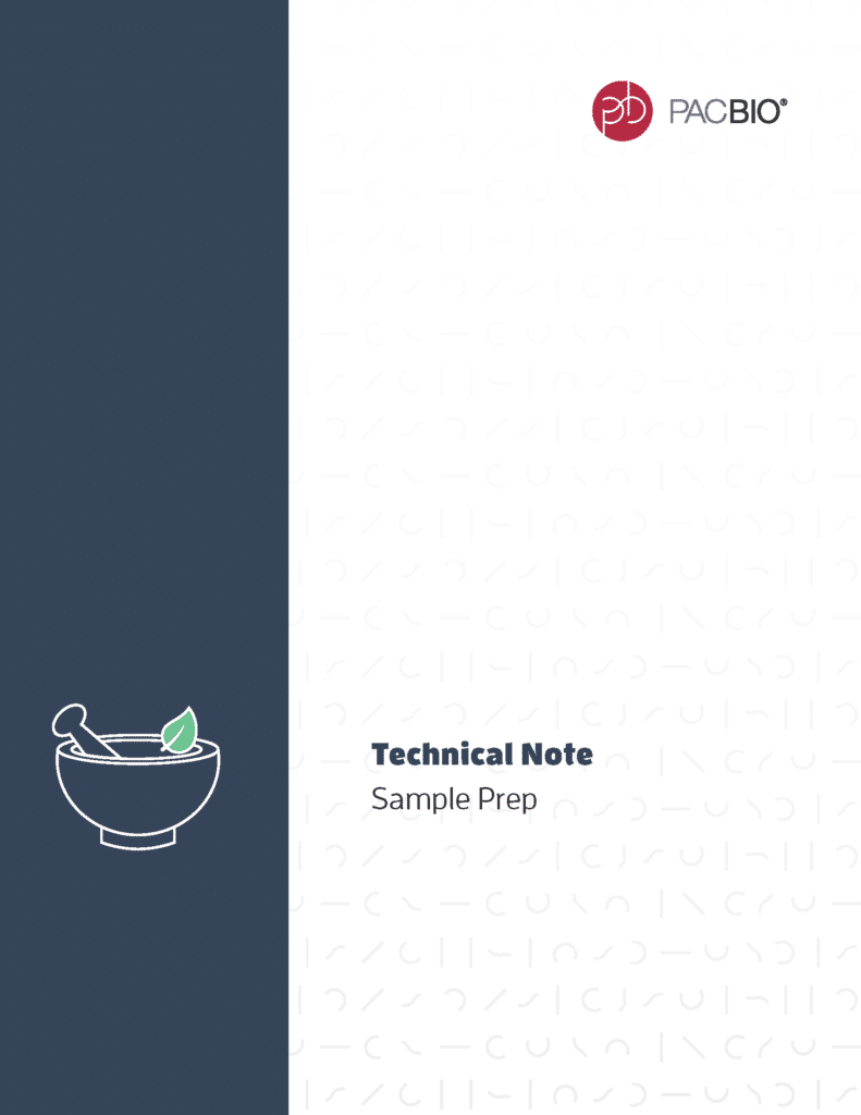 Technical Note - Sample Prep - PacBio