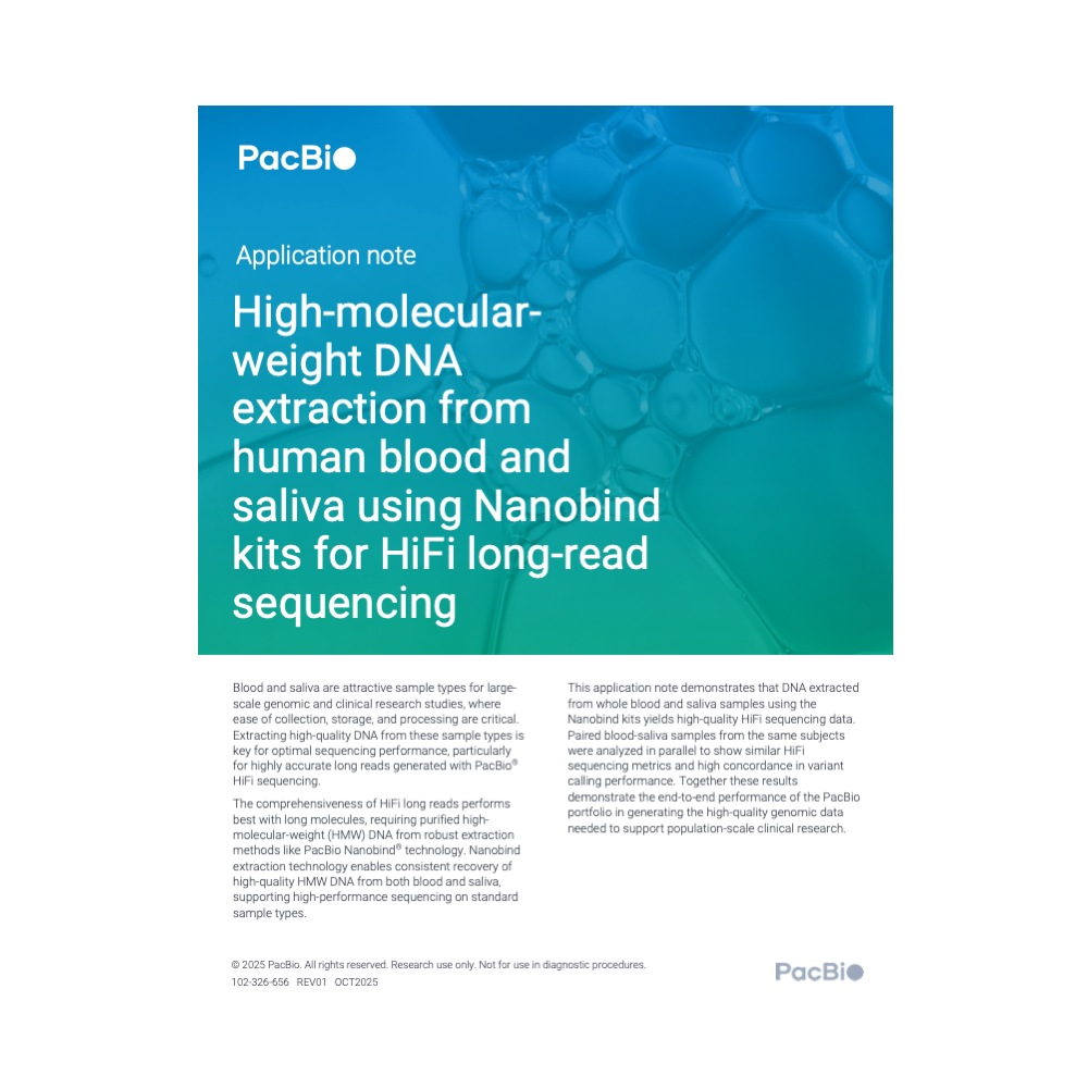 Nanobind DNA extraction and SRE kits - PacBio